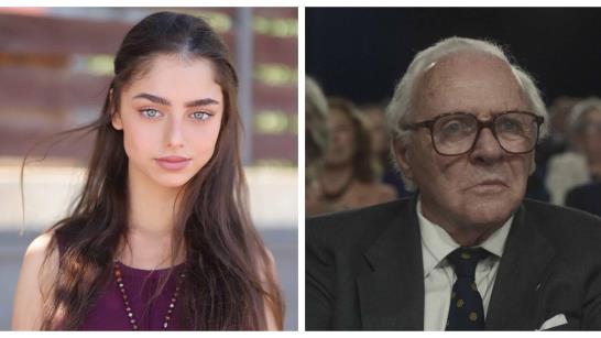 Noa Cohen junto a Anthony Hopkins en 'María' - Diario Libre