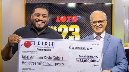 Leidsa entrega 23 millones a ganador 477 - Diario Libre