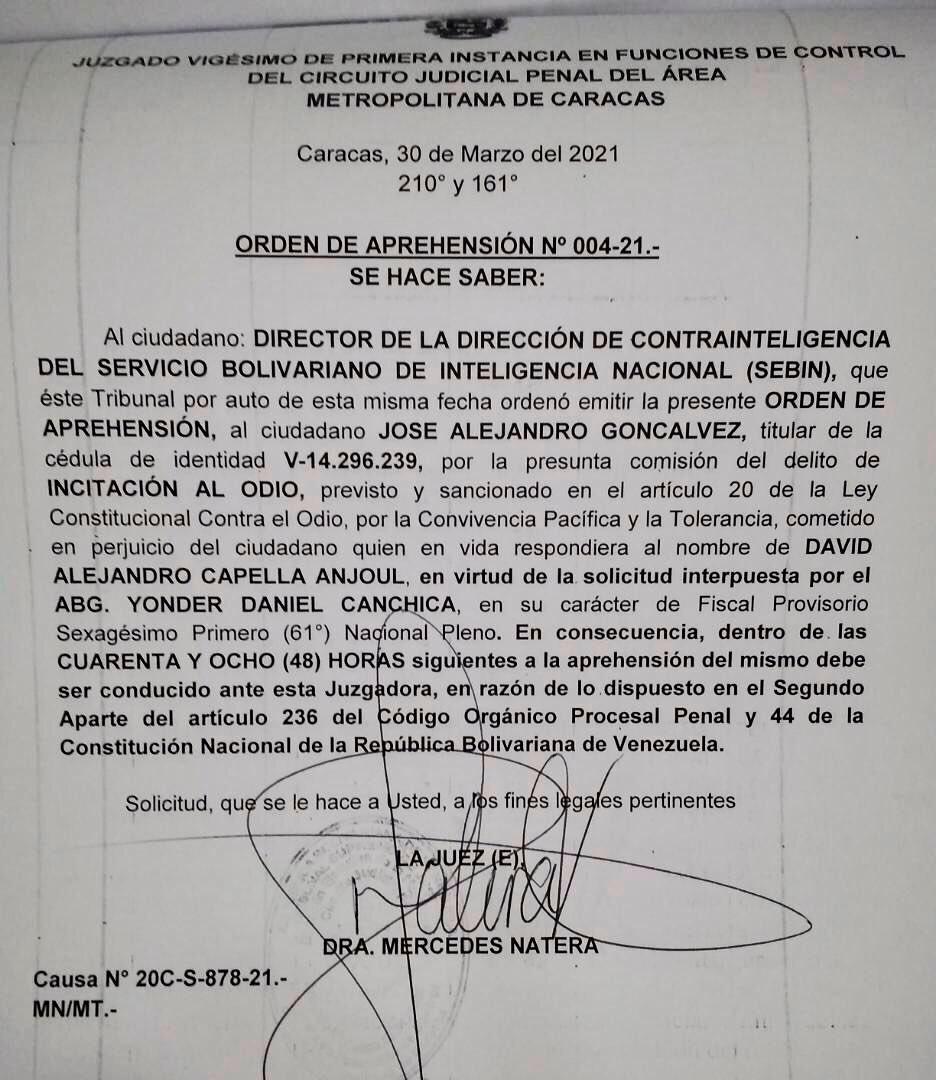 Caso Dave Capella: Emitieron orden de arresto contra los comunicadores ...