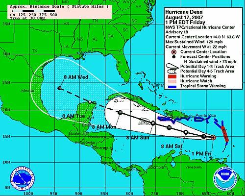 "Dean" se transforma en un peligroso huracán de categoría tres - Diario ...